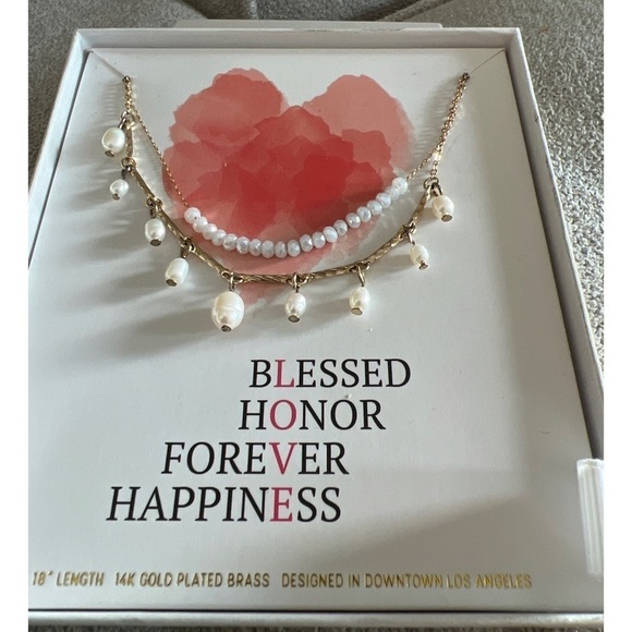 Kitsch | Jewelry | Kitsch 4k Gold Plated Brass Pearl Necklace | Poshmark